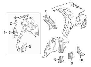 84025402 - Driver Side Back Body Pillar Inner Panel Trim Panel GM 2017 ...