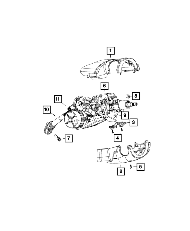 MOPAR GENUINE STEERING COLUMN - 68313805AA - 68313805AA | Mopar Online ...