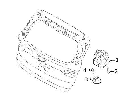 Liftgate for 2020 Hyundai Santa Fe | Hyundai OEM Parts Direct