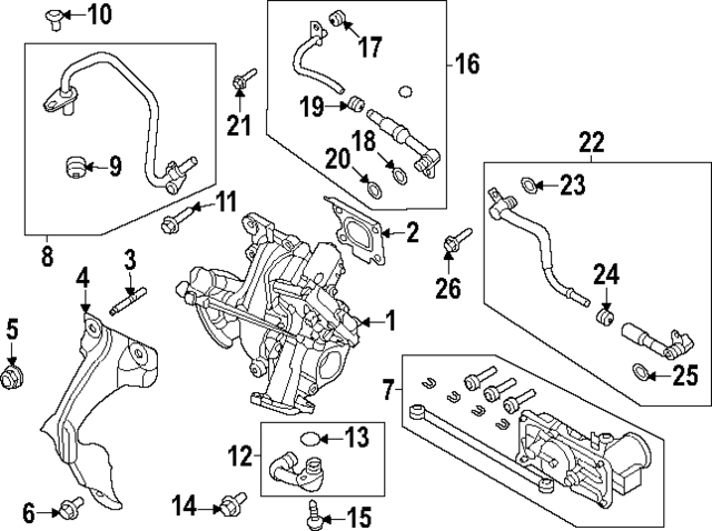 PV4Z-9G488-A - Turbocharger Wastegate Actuator - 2023-2024 Ford Escape ...