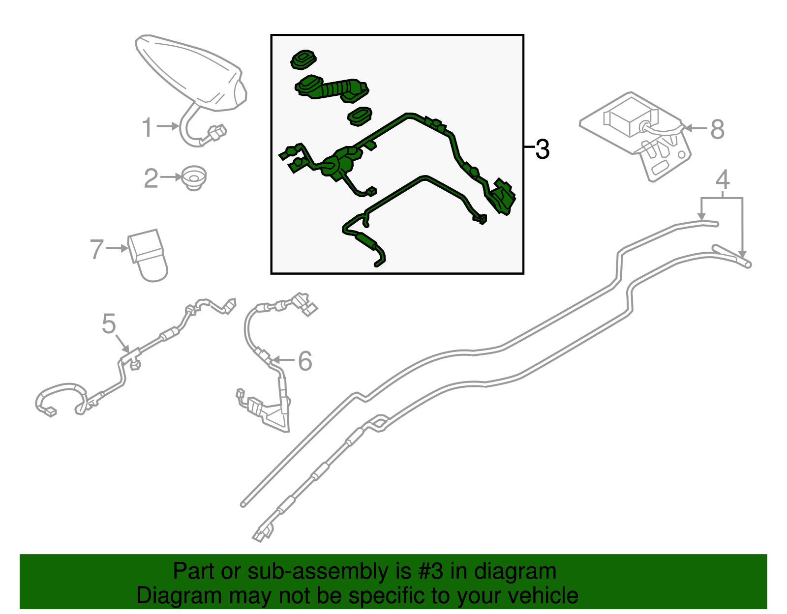 2016-2021 Mazda CX-3 | Antenna Cable | DD1J-66-F50 | Mazda Online Parts