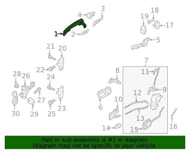 2015-2020 Hyundai Exterior Door Handle 82651-B1020 | AutoNationParts.com