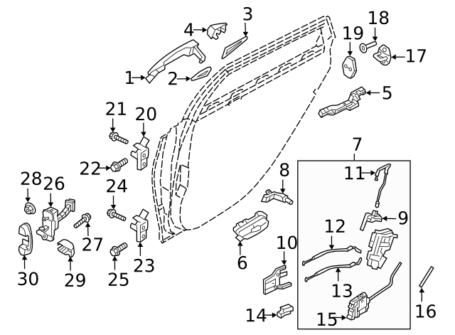2015-2020 Hyundai Exterior Door Handle 82651-B1020 | AutoNationParts.com