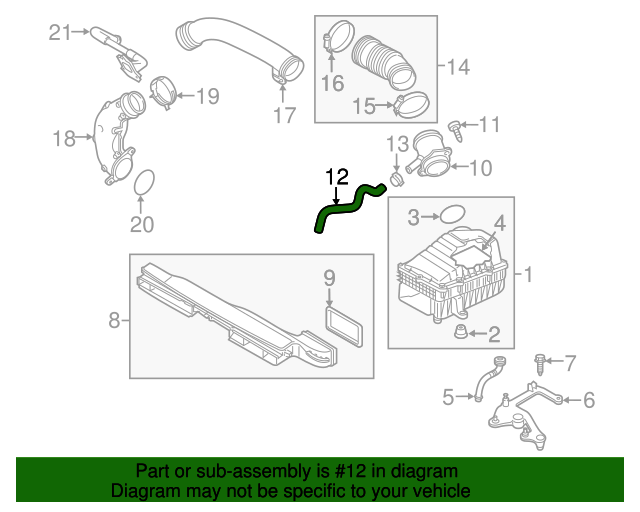 8V0-145-693 - By-Pass Hose 2018-2020 Audi | Audi OEM Parts