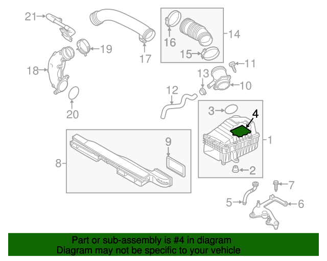 2018-2022 Audi Air Filter 3Q0-129-620 | Audi USA Parts