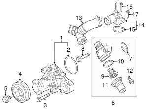FR3Z-8592-A 2015-2024 Ford Water Outlet | Fairway Ford Parts