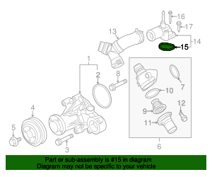 2011-2024 Ford Engine Coolant Outlet Gasket BR3Z-8255-B | TascaParts.com