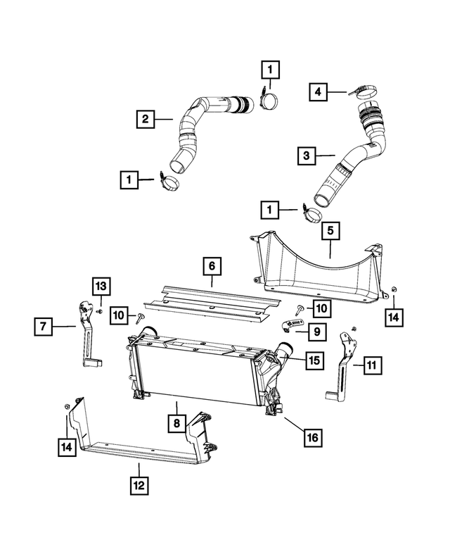 2013-2018 Ram Charge Air Cooler Duct 52014735AB | Wholesale MOPAR