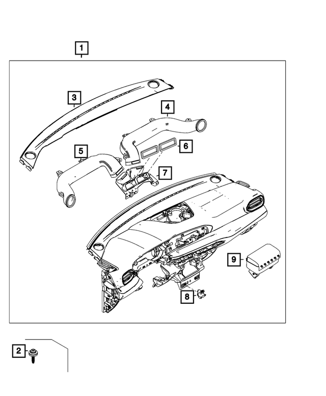 2023-2025 Dodge Hornet Crossover Duct 68607201AA | Mopar eStore