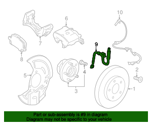 2017-2018 GM Front Passenger Side Brake Hose Assembly 84199638 ...