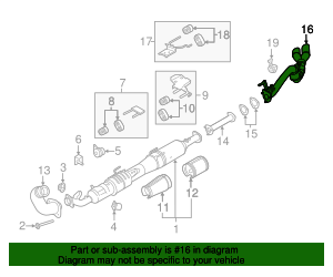 Muffler And Pipe Assembly Rear HC3Z-5230-H | OEM Parts Online