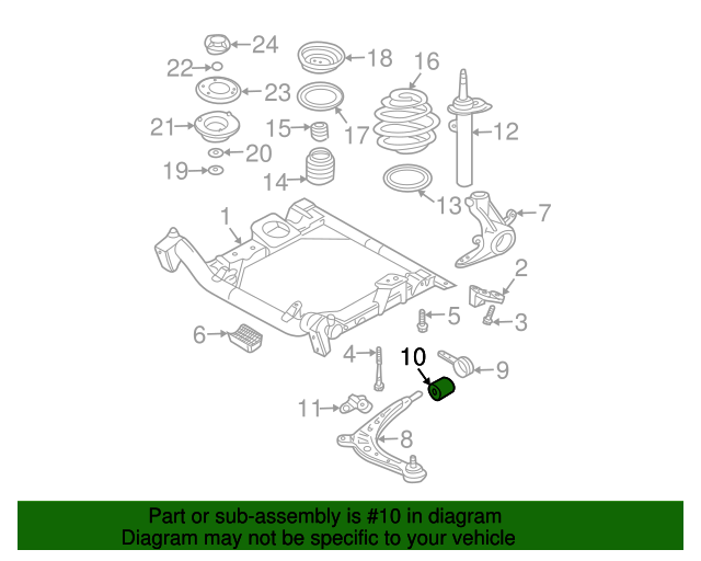 Genuine BMW 31-12-9-063-163 | Lower Control Arm Bushing | FREE Shipping ...