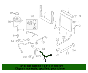 17127536232 - 2007-2010 BMW X5 Reservoir Hose (17-12-7-536-232) | BMW ...