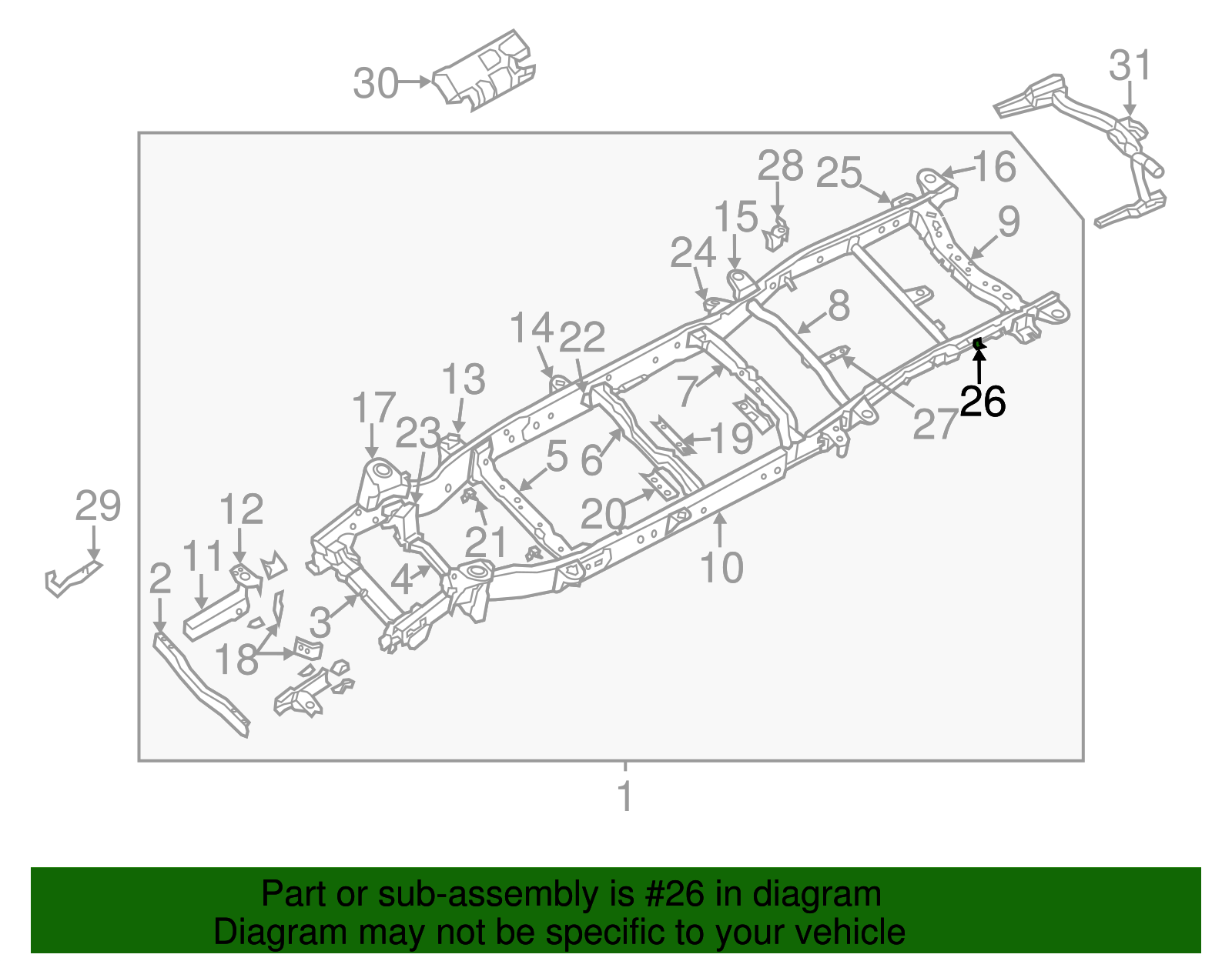 2012-2021 Nissan Frame Rail Bracket E0421-1PAMA | Sullivan Brothers Nissan