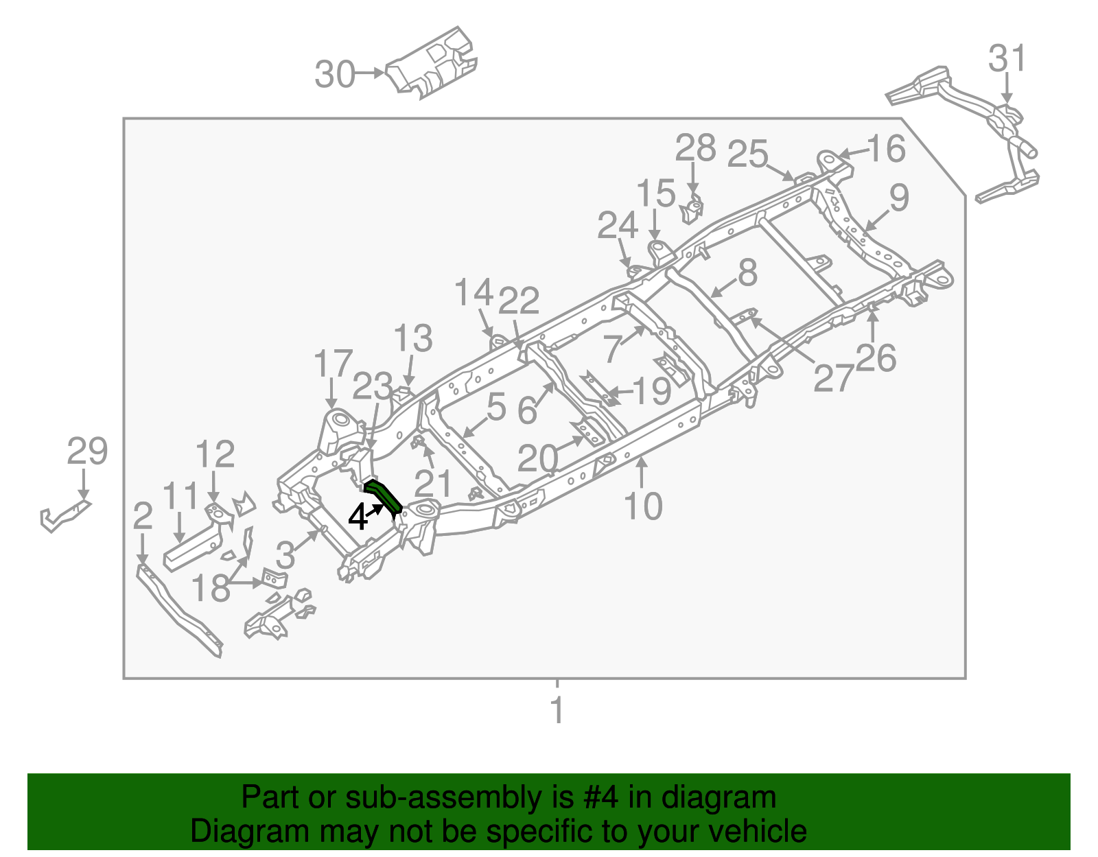 2012-2021 Nissan Cross-Member E1030-1PAMA | Boro Nissan Parts