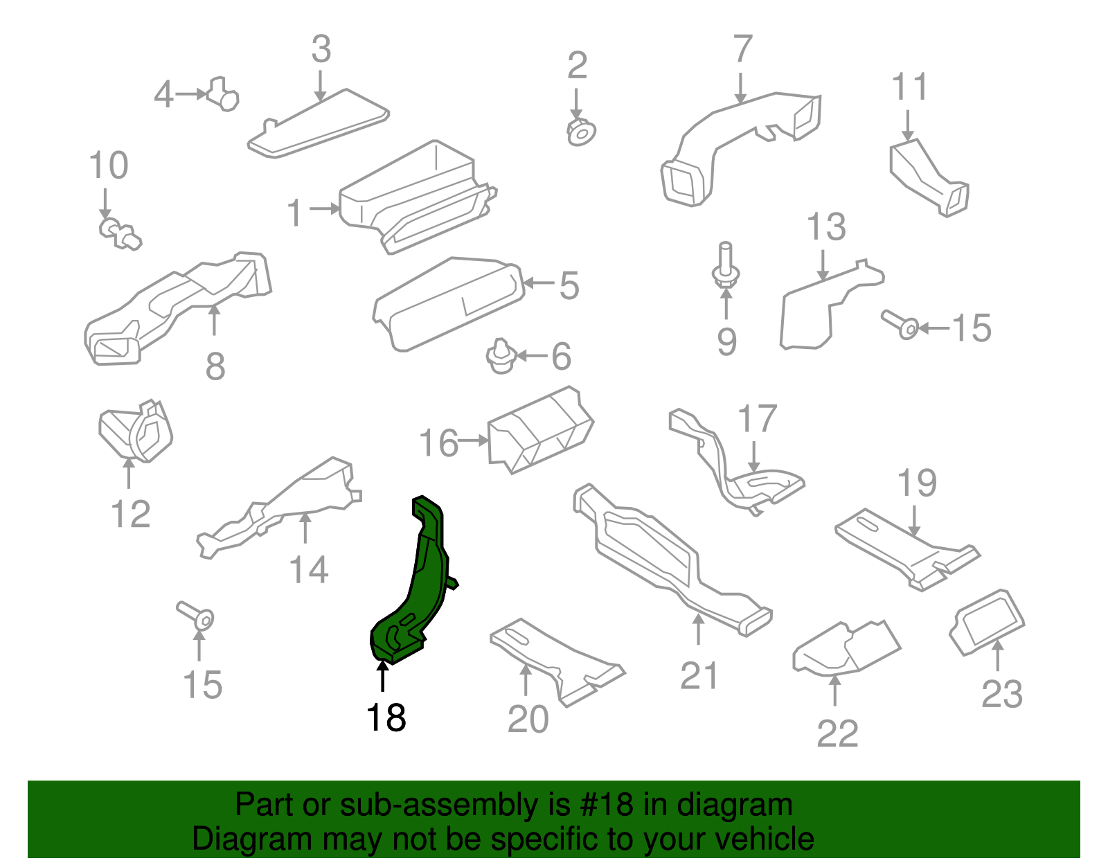 8K0-819-503-A - Rear Duct 2008-2017 Audi | AutoNation Parts