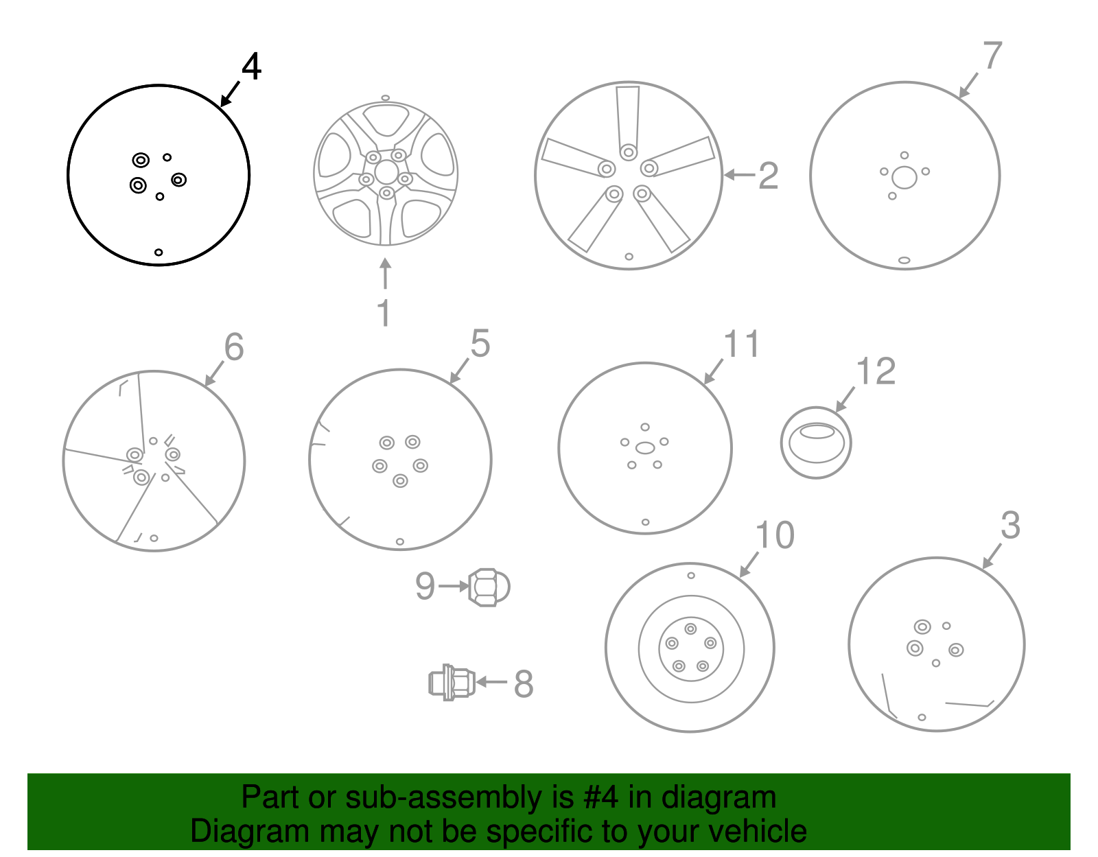 2013-2015 Toyota RAV4 Wheel Disc 18 Inch 42611-0R160 | OEM Parts Online