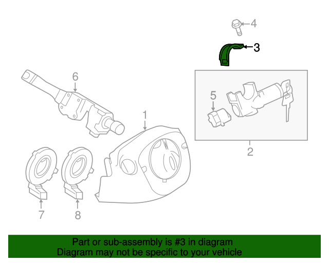 2012-2019 Nissan Steering Lock Clamp 48702-AL500 | Temecula Nissan Parts