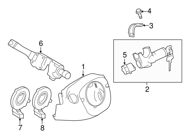 2012-2019 Nissan Ignition Lock Cylinder D8700-1HL5A | QuirkParts