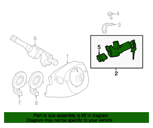 2012-2019 Nissan Ignition Lock Cylinder D87001HL0A | TascaParts.com