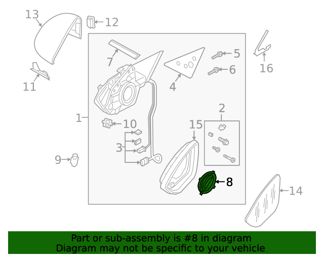 2016-2024 Audi Door Mirror Drive Motor 8S0-959-578-A | AutoNationParts.com