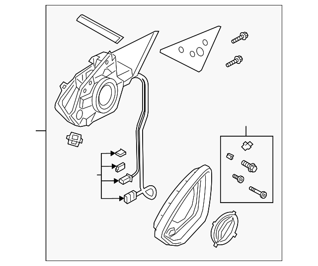 2019-2025 Audi Mirror Assembly 4KL-857-409-AE-3Q7 | Audi USA Parts