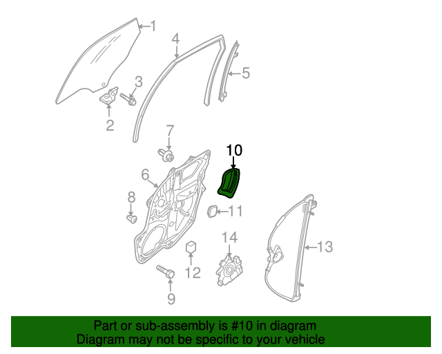 2007-2012 Mazda CX-7 Cover Rr R Hole Door In - Passenger Side (RH ...
