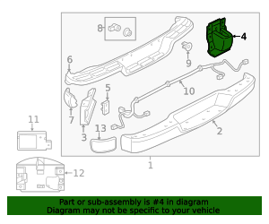 1996-2025 GM Rear Bumper Energy Absorber 84283572 GM | GMPartsDirect.com