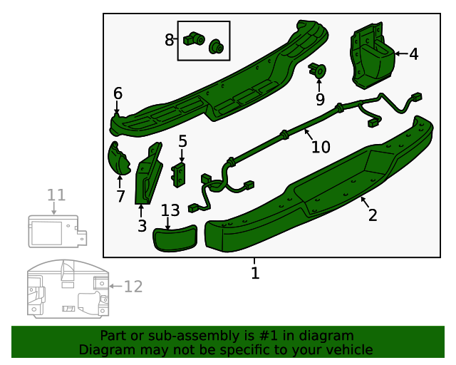 2003-2020 GM Bumper Assembly 84361129 | TascaParts.com