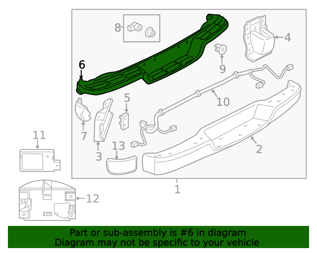 2003-2024 GM Rear Bumper Fascia Step Pad 84170690 GM | GMPartsDirect.com