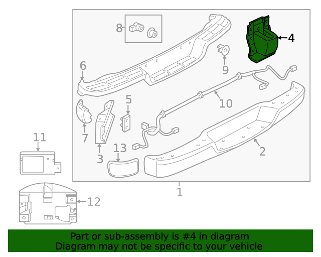 1996-2024 GM Rear Bumper Energy Absorber 84283572 GM | GMPartsDirect.com