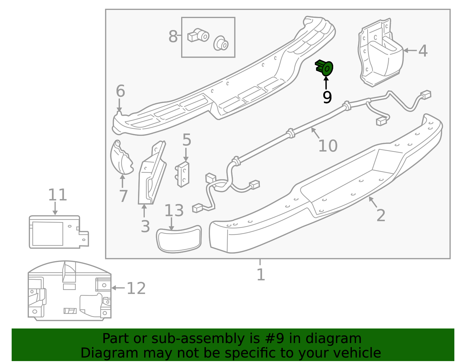 2013-2024 GM Rear Parking Aid Alarm Sensor Bracket 22801410 | GM Parts ...