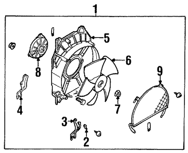 2001-2002 Isuzu Trooper Fan Assembly Mount Bracket 8971831890 | Isuzu ...