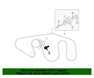 2009-2019 Nissan Belt Tensioner Bolt 081B7-0701A | QuirkParts