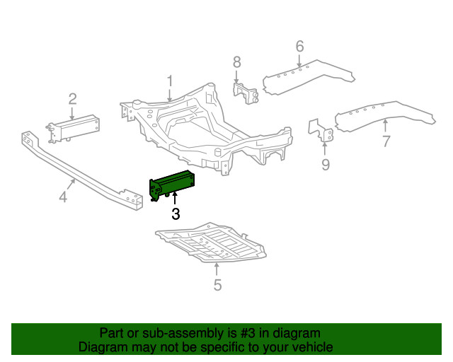 2018-2023 Lexus Bumper Cover Reinforcement Beam Bracket 51108-50030 ...