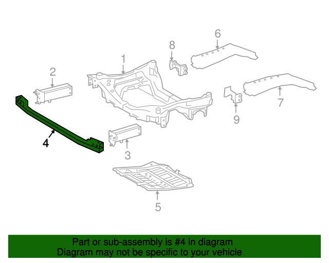 2018-2024 Lexus Reinforce Bar 52029-11010 | OEM Parts Online