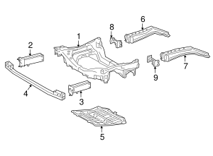 2018-2023 Lexus Bumper Cover Reinforcement Beam Bracket 51108-50030 ...