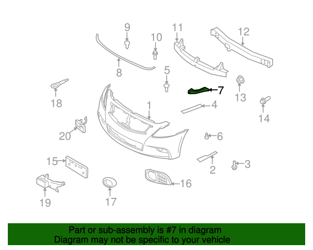 2007-2015 Infiniti Stiffener 62058-JK000 | OEM Parts Online