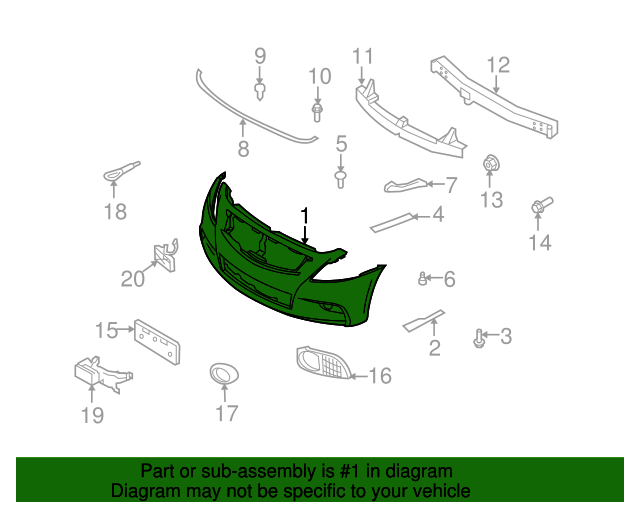 FBM22-1NF0H - Bumper Cover 2010-2015 Infiniti | Infiniti Wholesale Direct