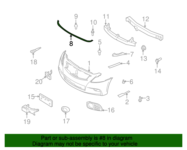 2007-2015 Infiniti Seal Strip 65820-JK01C | Infiniti Parts Online