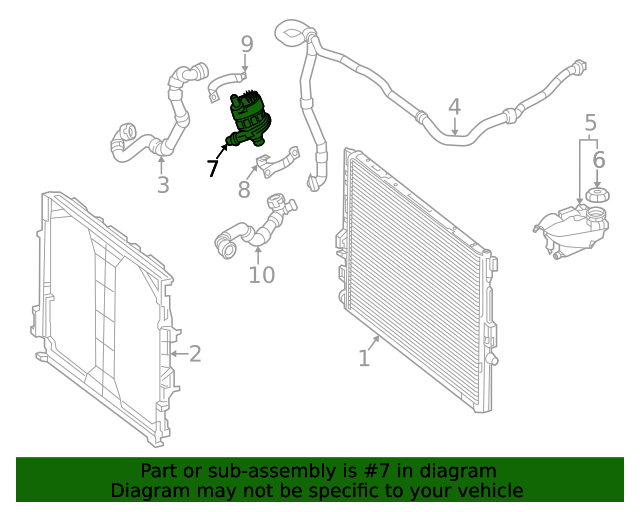 500550080 - Engine Auxiliary Water Pump 2015-2023 Mercedes-Benz ...