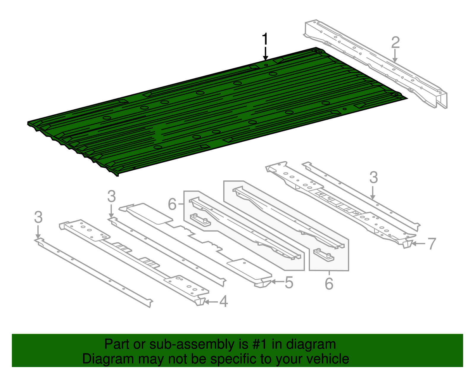 2007-2021 Toyota Tundra Bed Floor 65311-0C070 | Toyota Parts Center