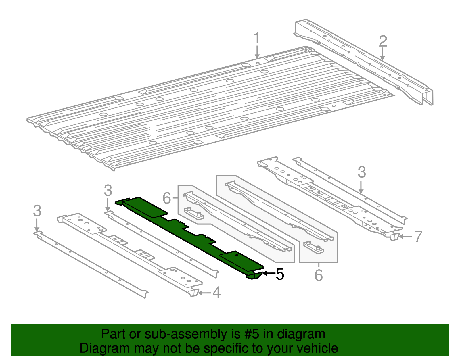 65160-0C071 - High-Quality Truck Bed Floor Sill for 2007-2021 Toyota ...