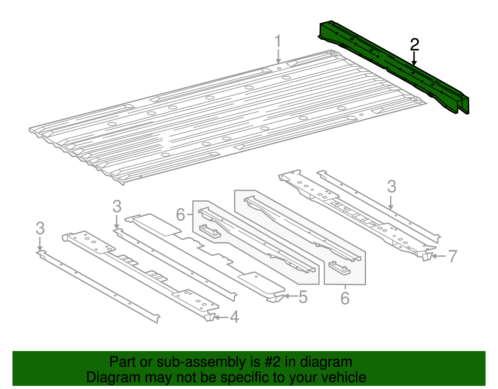 2007-2021 Toyota Tundra Rear Sill 65240-0C040 | Toyota San Diego Parts