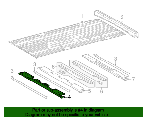 65150-0C021 - 2007-2021 Toyota Tundra - Cross Sill | Sparks Parts