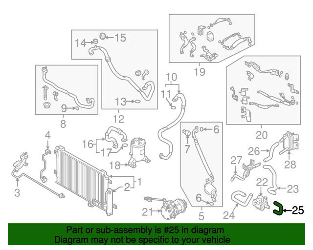 2017-2019 Hyundai Ioniq Engine Coolant Hose 25450-G7510 | Hyundai Parts ...