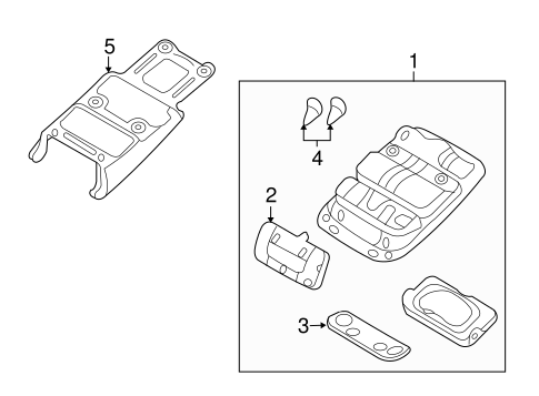 Overhead Console for 2008 Hyundai Entourage | Parts Hyundai