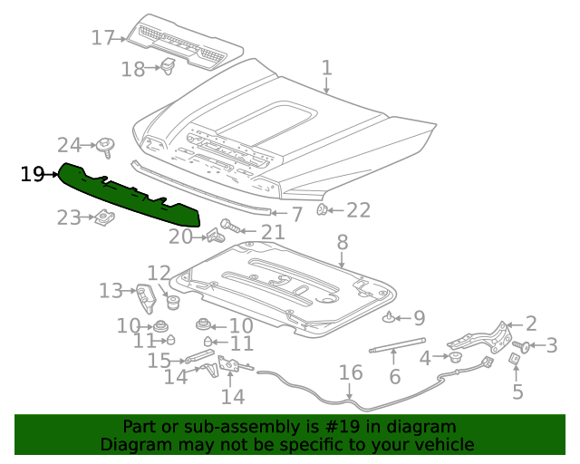 2024 GMC Front Molding 86564532 GM | GMPartsDirect.com