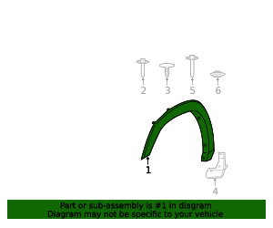 Wheel Opening Flare Molding, Right 6MS44TZZAC | Mopar Estores