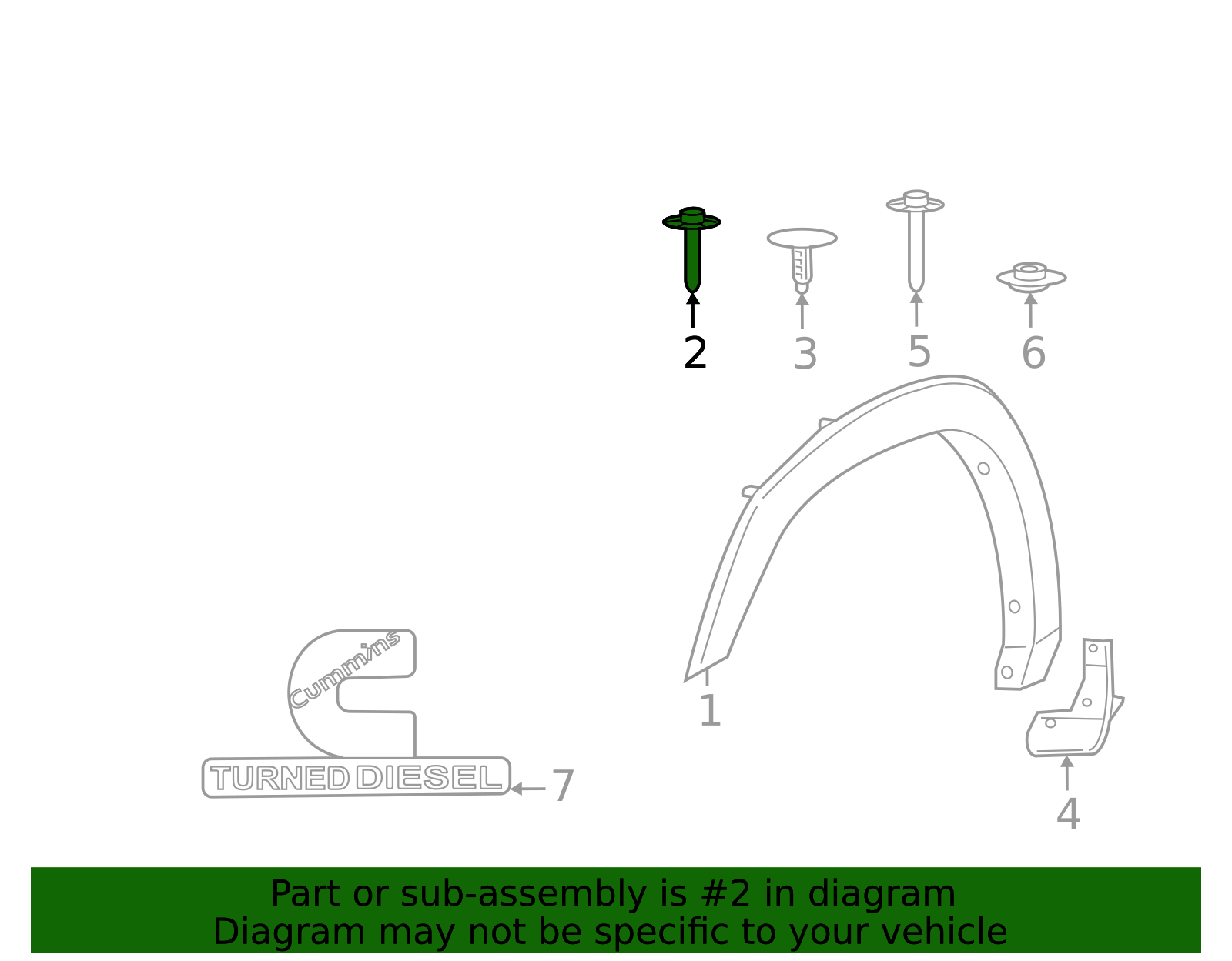 2015-2024 Mopar Wheel Flare Screw 06510827AA | Mopar Parts Canada